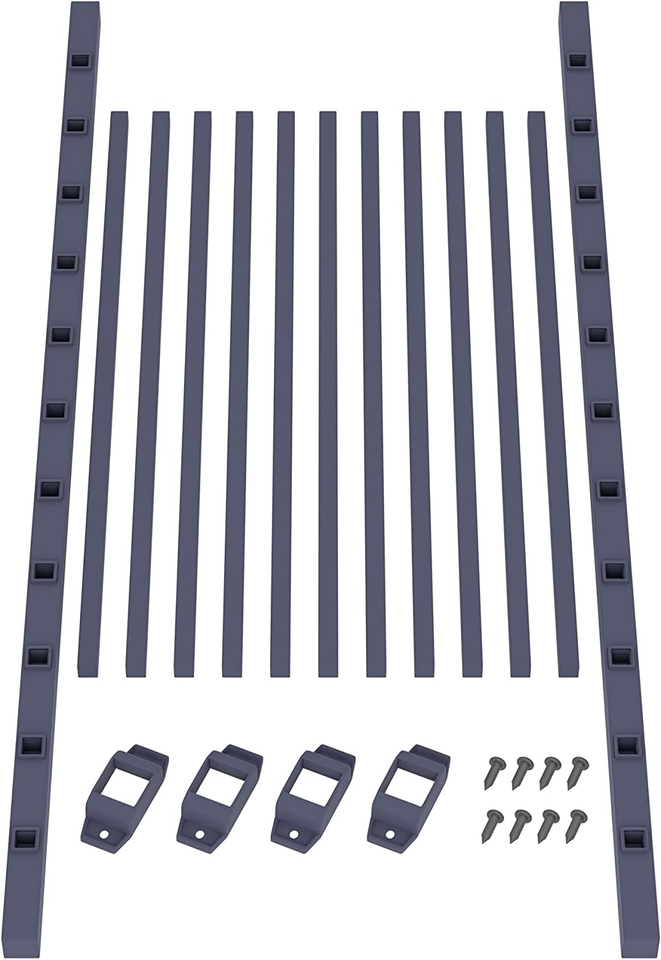 Metal Guard Rail Kit with Balusters and Brackets for Deck Porch Outdoor ...