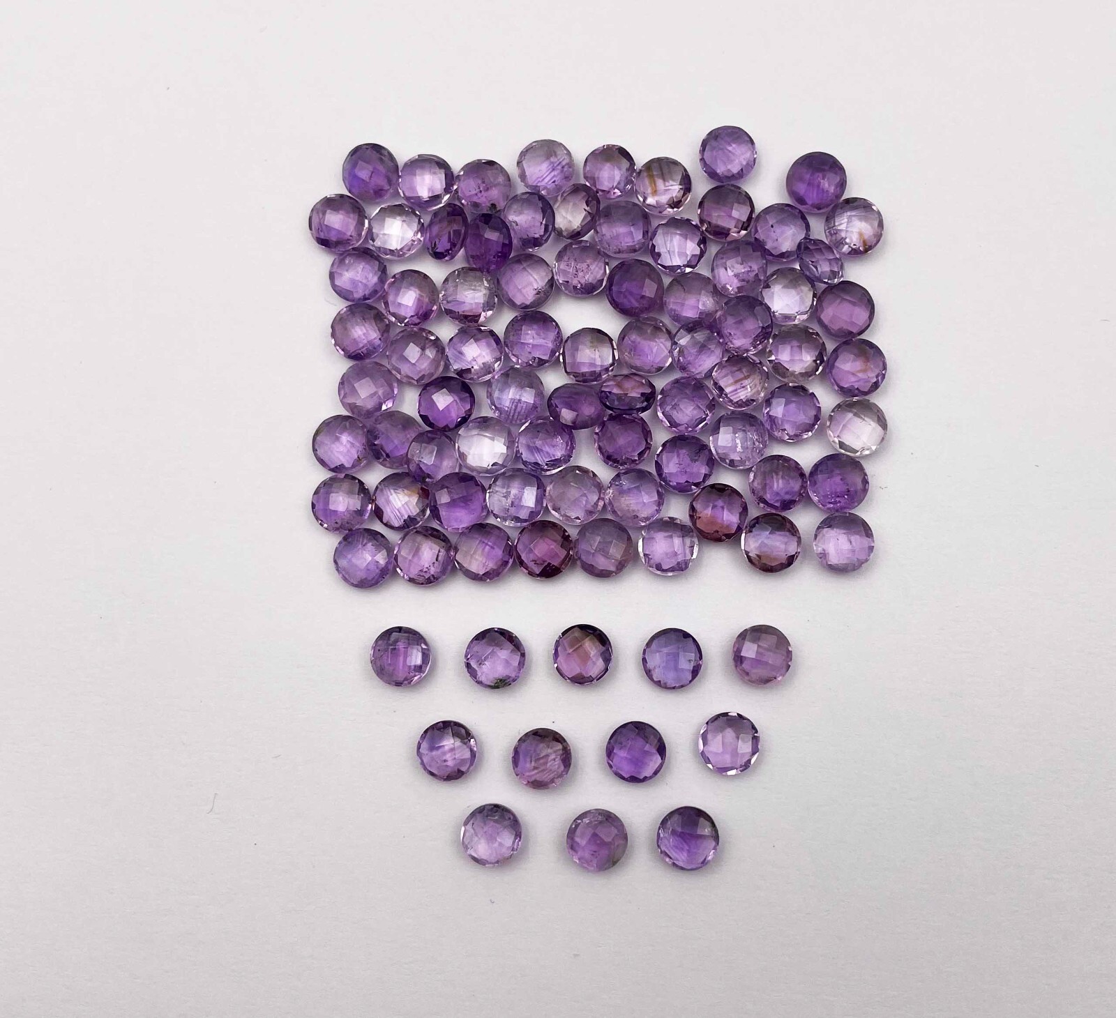 Natural Amethyst Round Briolette Cut Loose Gemstone Lot 80 Pcs 7 MM 96 ...