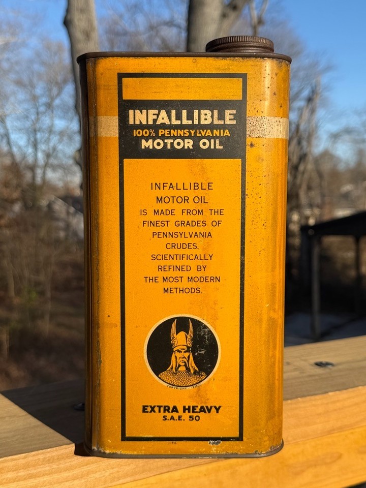 Vintage Infallible 2 Gallon Motor Oil Can Warren Refining Co. Warren Pa ...