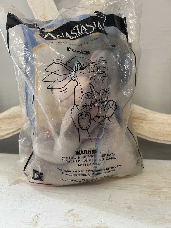 Disney Pooka Puppy 1997 Fox Anastasia Dog Flapping Ears 8" Plush Toy ...