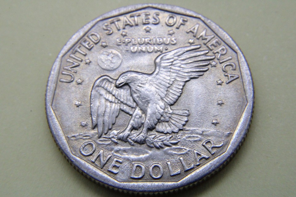 [1980-P]-WIDE RIM NEAR DATE-Susan B Anthony Liberty One Dollar Coin ...