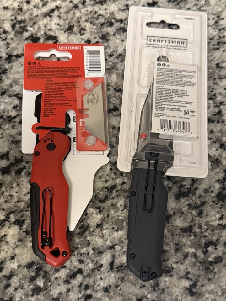 “Craftsman” Folding Knife & Folding Utility Knife “Combo” Fast Shipping ...