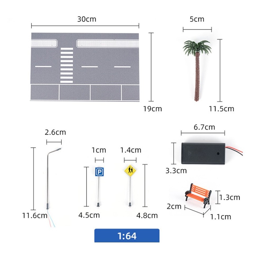 Realistic Diorama Car Parking Lot with LED Lights for Miniature ...