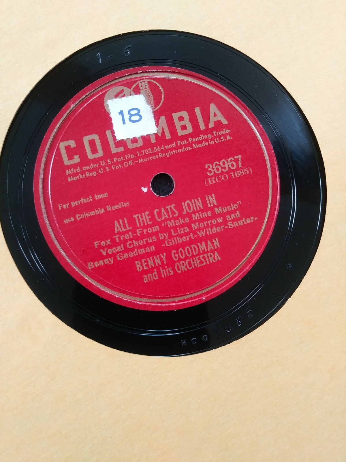 Benny Goodman: All The Cats Join In / Don't Be A Baby, Baby: Columbia ...