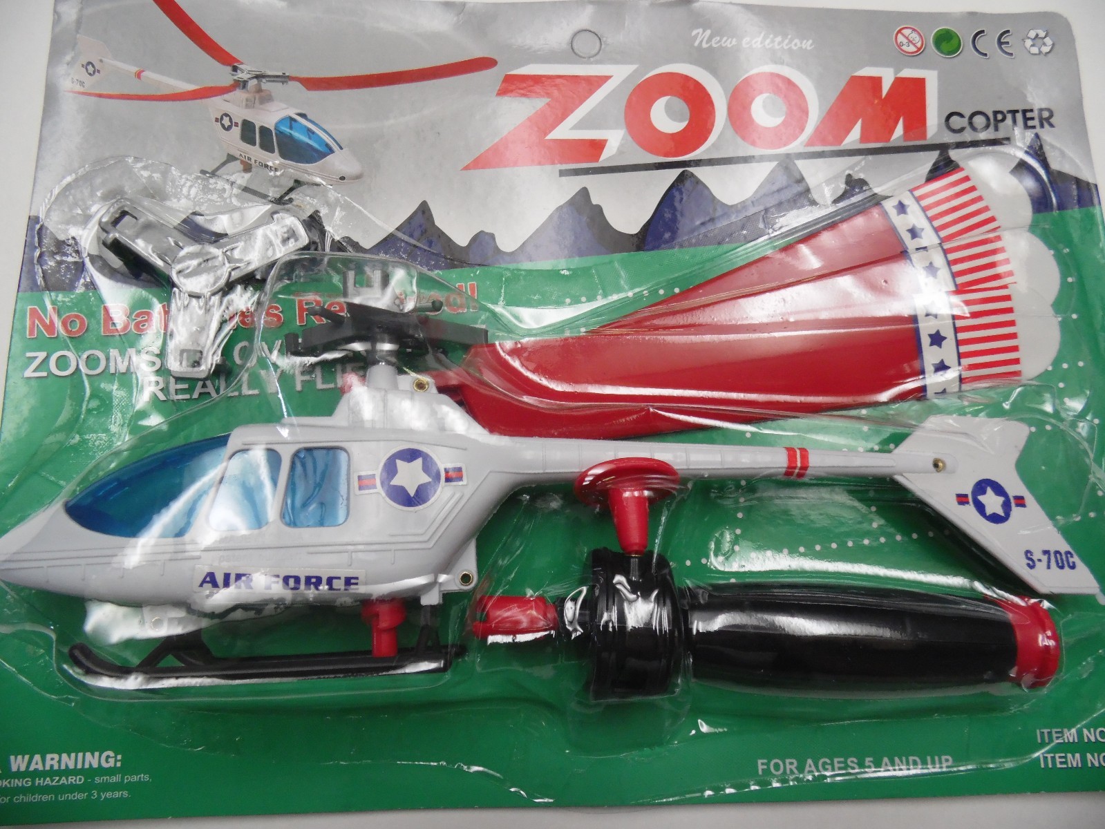 ZOOM COPTER - Flies Over 100 FT. No Batteries Needed!! NIP | eBay