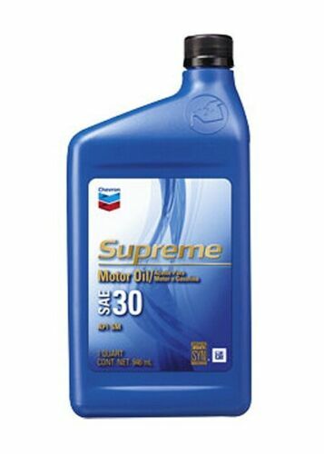 Chevron Supreme Motor Oil SAE 30 1-Quart | 1qt | Gasoline | Case of 6 ...