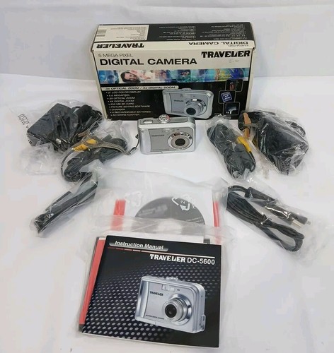 Traveler Digital Camera DC-5600 Compact New In Box Silver 5.0 Mega ...