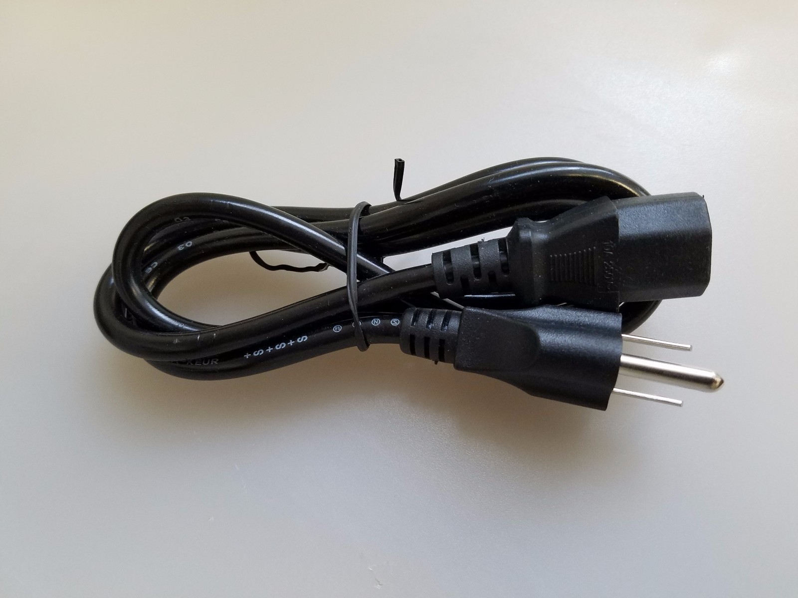 5 ft., 3-Prong Computer Power Cord PC Cable Wire Universal, 5-pack (NEW ...