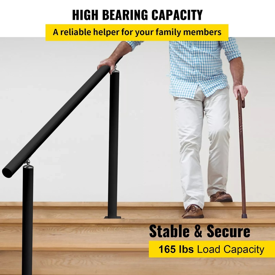 Uimoso Outdoor Steps Handrail Aluminum Hand Rail Stair Railing ...