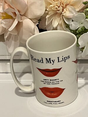 Lenox Kate Spade Snap Happy Read My Lips Coffee Mug | eBay