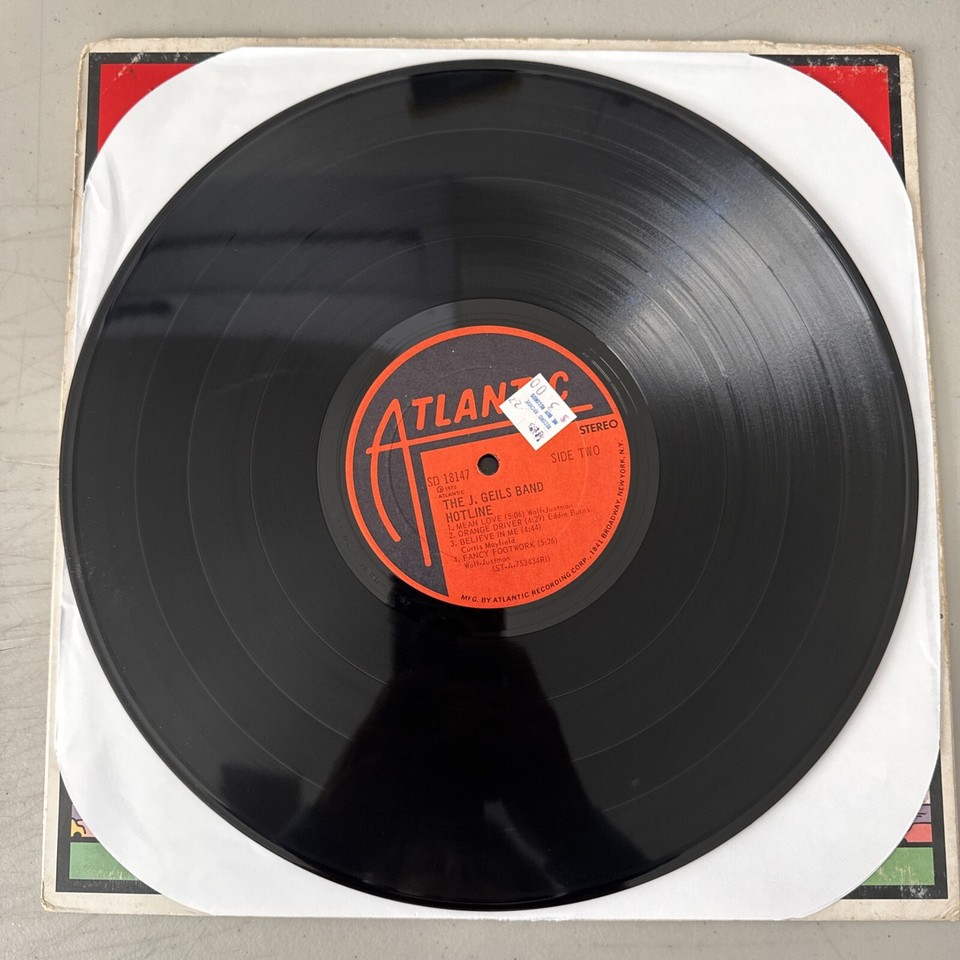 The J. Geils Band Hotline Die Cut Cover Atlantic Records Vinyl LP VG/VG ...