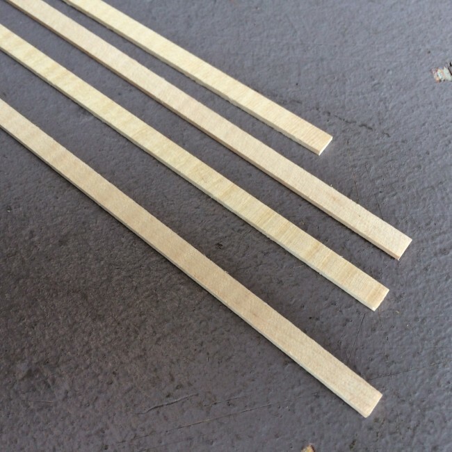 Set of 4 Flamed Maple Binding - 6mm x 2mm x 860mm - For Guitar/Luthier ...