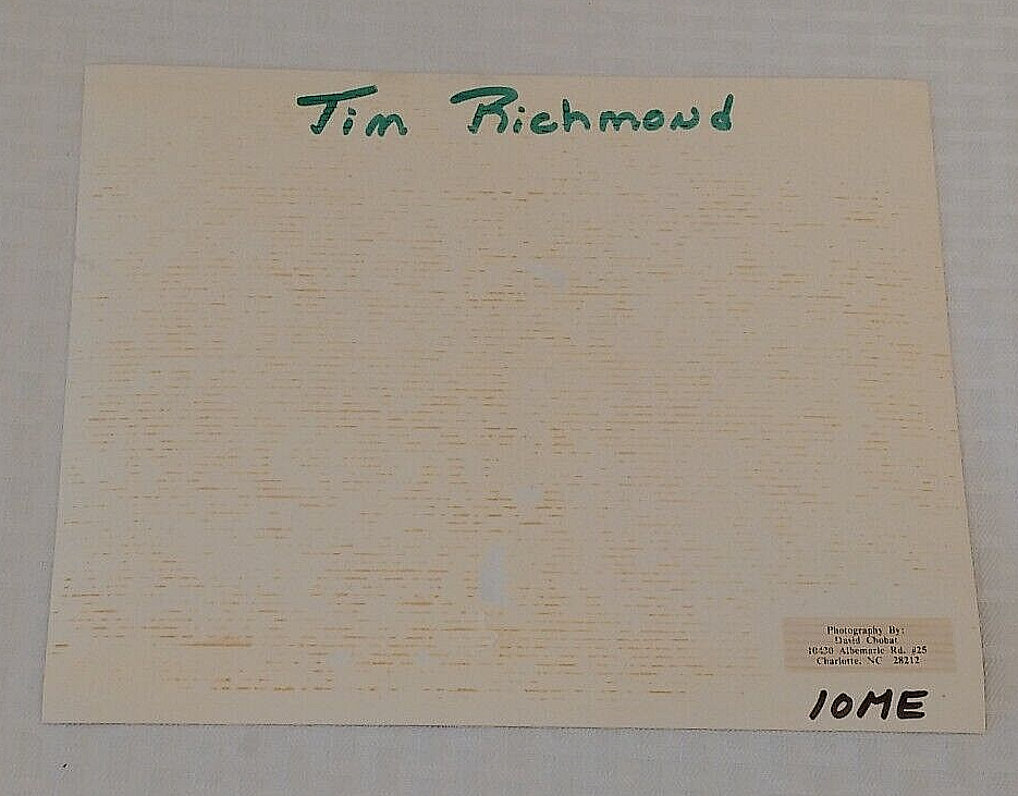 TIM RICHMOND Autographed Signed 8x10 Photo NASCAR JSA 1982 Inscription ...