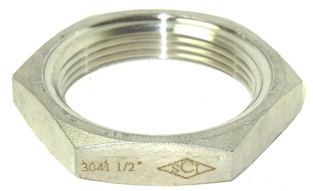 2-1/2" NPT Lock Nut Cast 304 Stainless Steel With O-Ring Groove