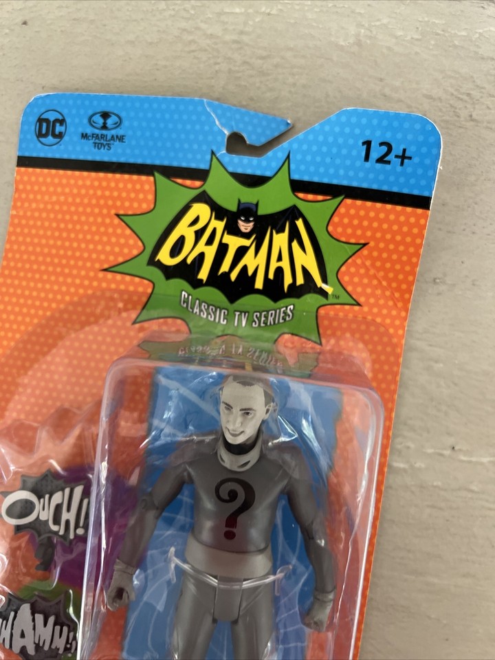 Mcfarlane Batman DC Retro 66 Classics RIDDLER Unmasked Black White ...