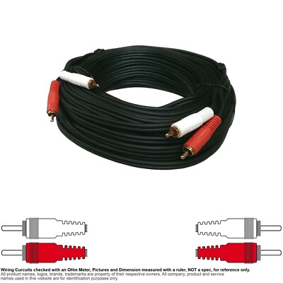 Cable Coax Coaxial RCA 2:2 Audio Stereo 100FT PMI 6258 | eBay
