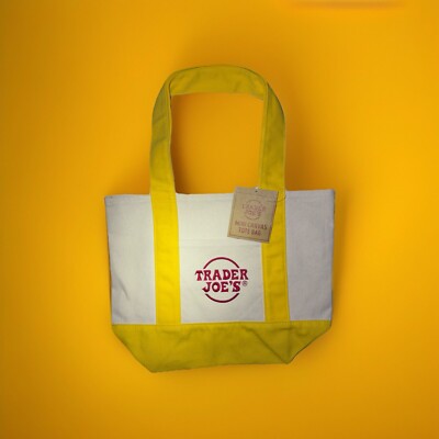 Yellow Trader Joe’s Mini Canvas Tote Bag, New With Tags | eBay
