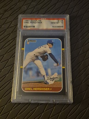 (40339946) Orel Hershiser 1987 DONRUSS (GEM MINT 10) Baseball Card | eBay