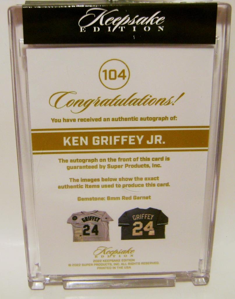 KEN GRIFFEY JR #2 /10 AUTO 3 COLOR RELIC & GEM KEEPSAKE EDITION 2023 ...