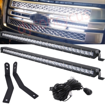 2009-2014 Ford F150 Inside Grille Dual 31'' 150W Slim LED Light Bar ...