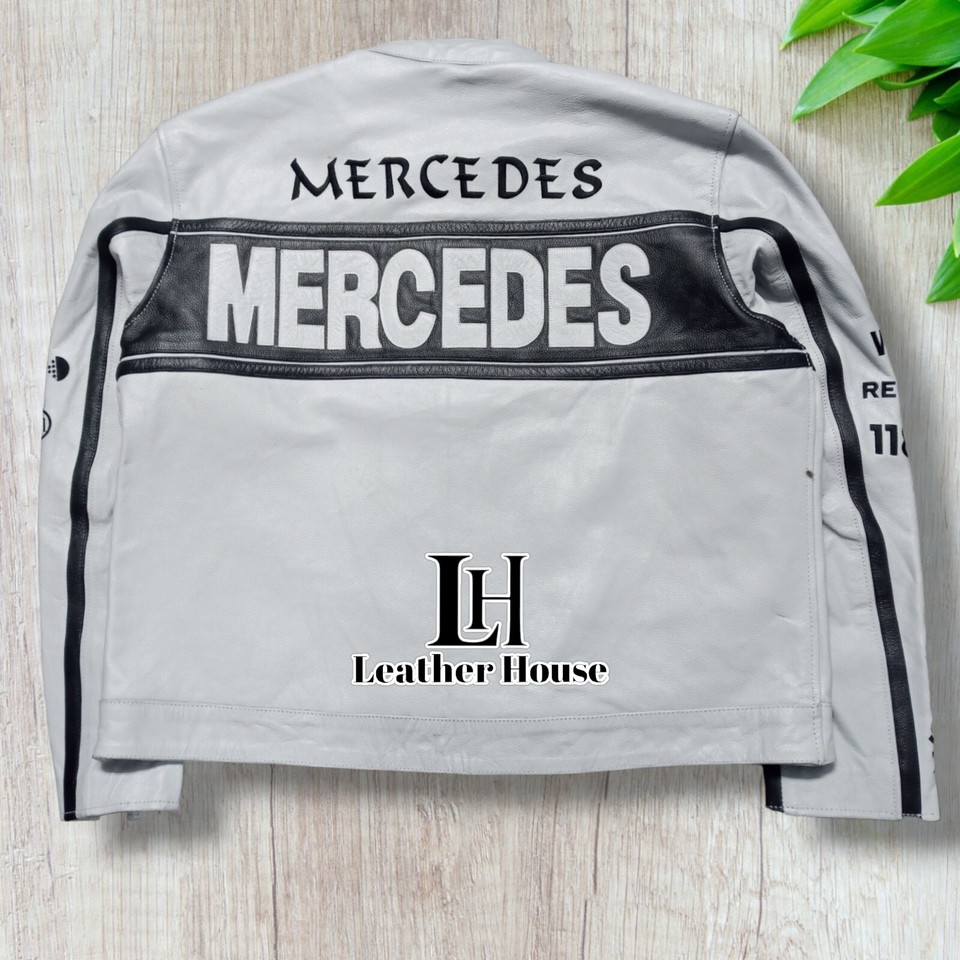 Mercedes Leather Jacket Vintage Mercedes Racing Jacket Biker Racing ...