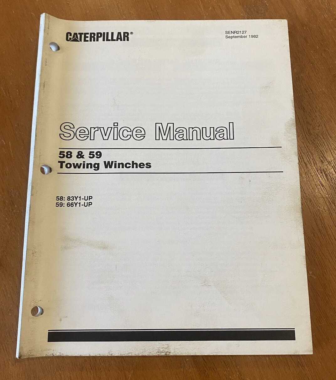 CAT Caterpillar Service Repair Manual Towing Winches 58 59 Shop Book ...