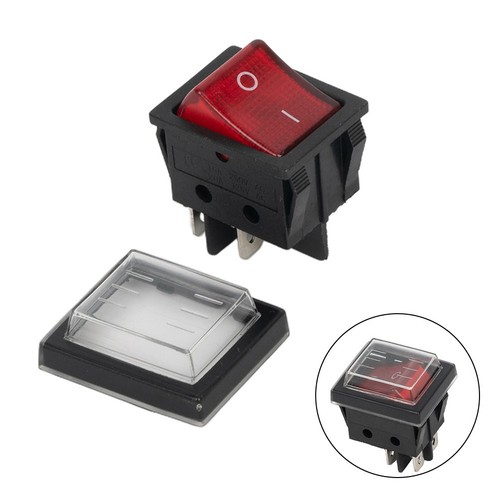 16A 250VAC / 20A 125VAC Rocker Switch 2 Position Accessory Illuminated ...