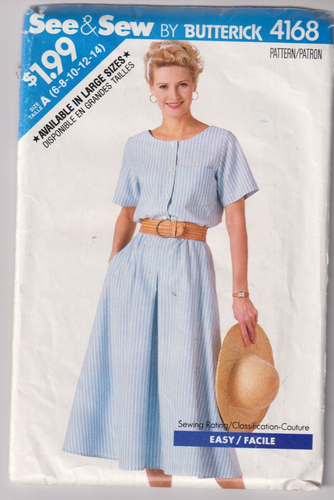 4168 BUTTERICK See & Sew - DRESS - Sz 6/8/10/12/14 B 30.5-36" | eBay