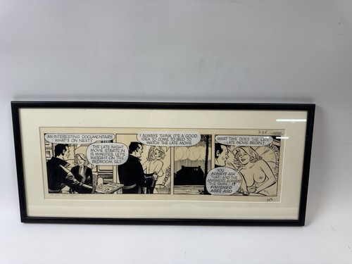 ORIGINAL GEORGE & LYNNE COMIC STRIP CONRAD & GUAL PEN & INK DRAWING ...