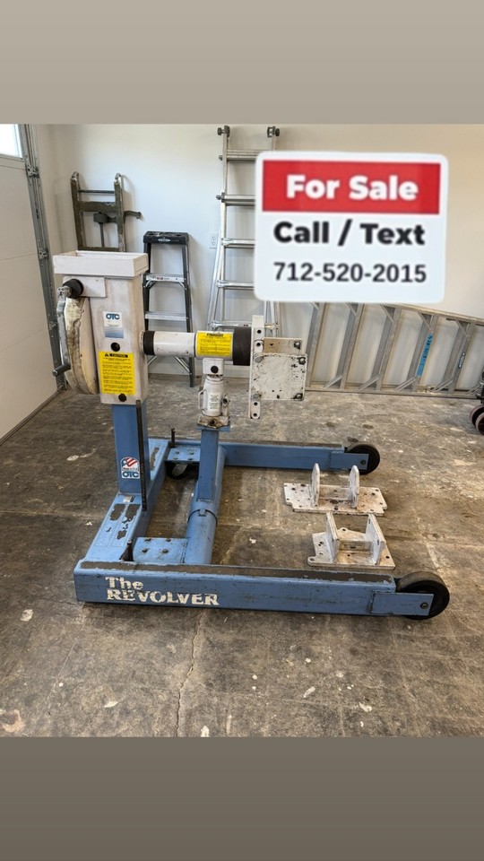 OTC Tools 1750A 6,000 lb Revolver Diesel Engine Stand Used w/ Adapters ...