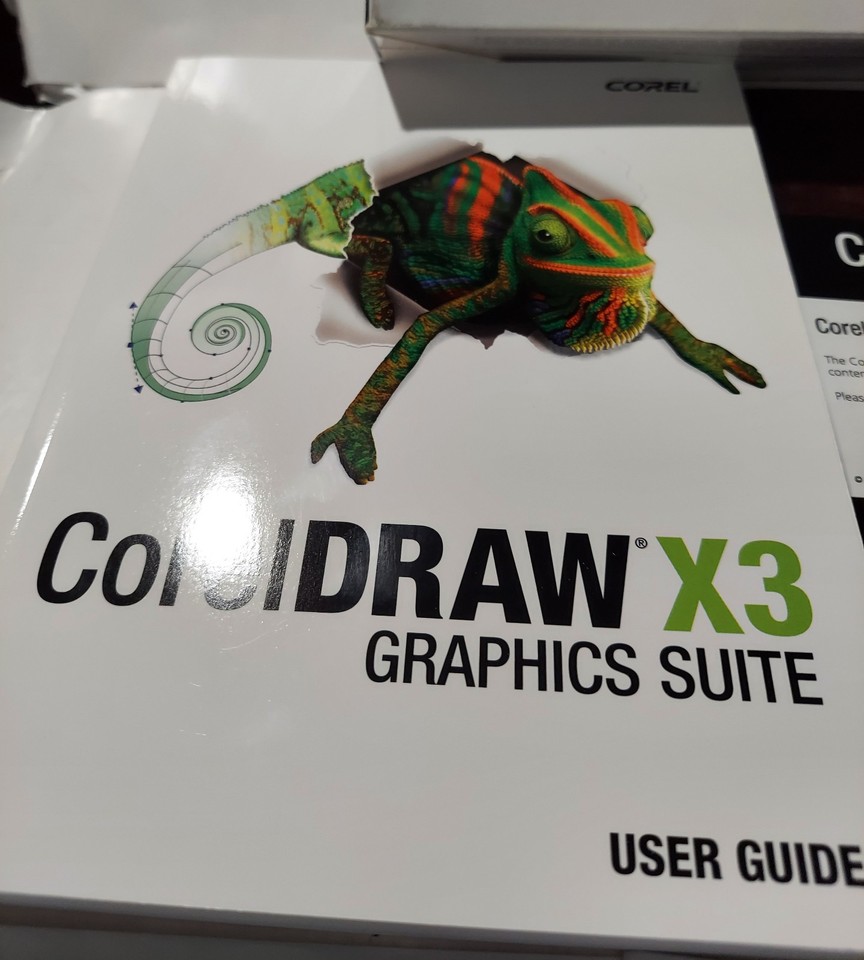 CorelDRAW Graphics Suite X3 4 CD Set Software & Handbook & User Guide ...