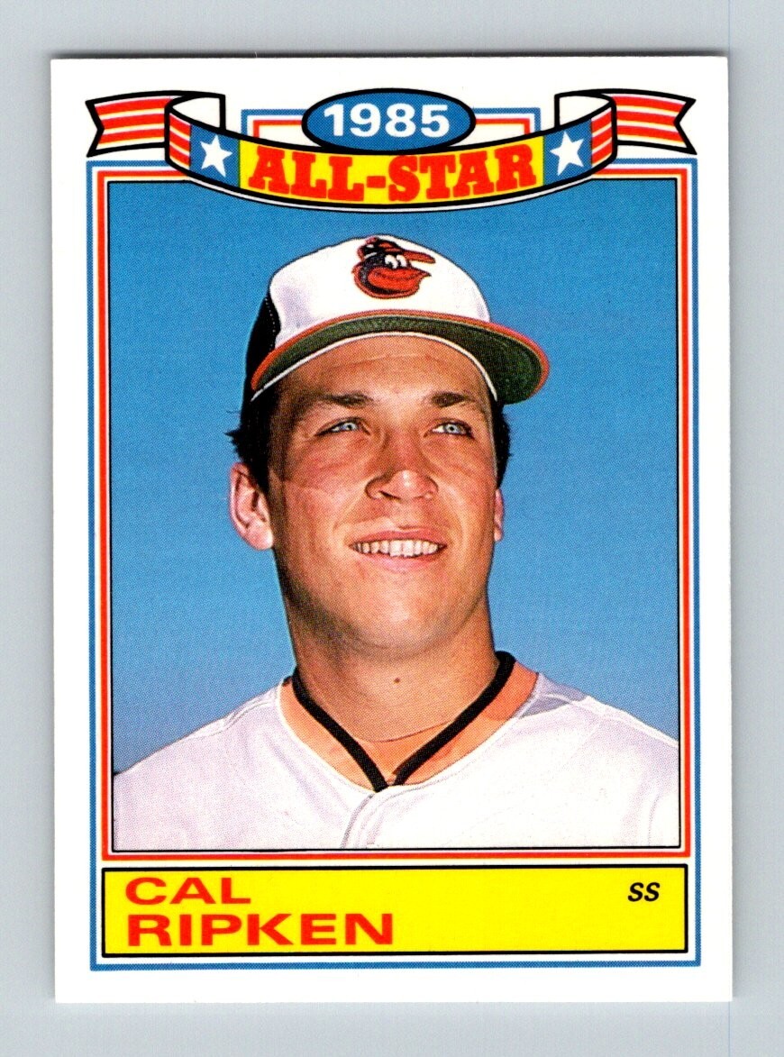 1986 Topps All-Star Game Commemorative Set #5 of 22 Cal Ripken ...