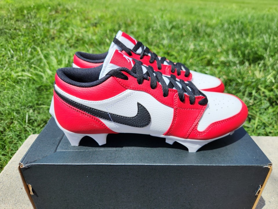 Nike Air Jordan 1 Low Football Cleats Men’s Black White Red Blue Gray ...