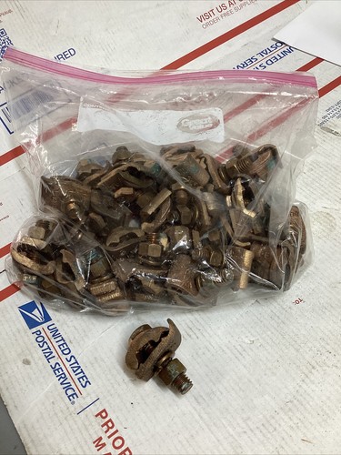 Bag of 25 Burndy GB26 Ground Wire to Bar 4-2/0 AWG Wire Direct Burial ...