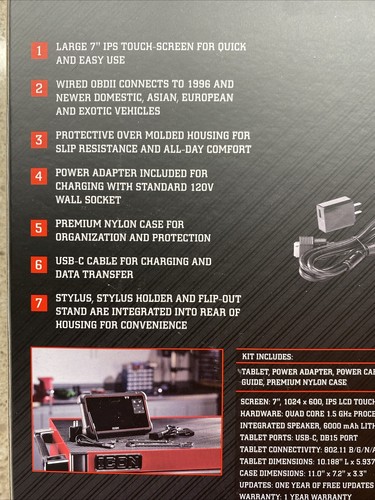 ICON T7 Professional Intelligent Diagnostic Scanner MRDS-T7 59582 for ...