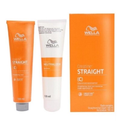 WELLA WELLASTRATE Permanent Straight System Hair Straightening Cream ...