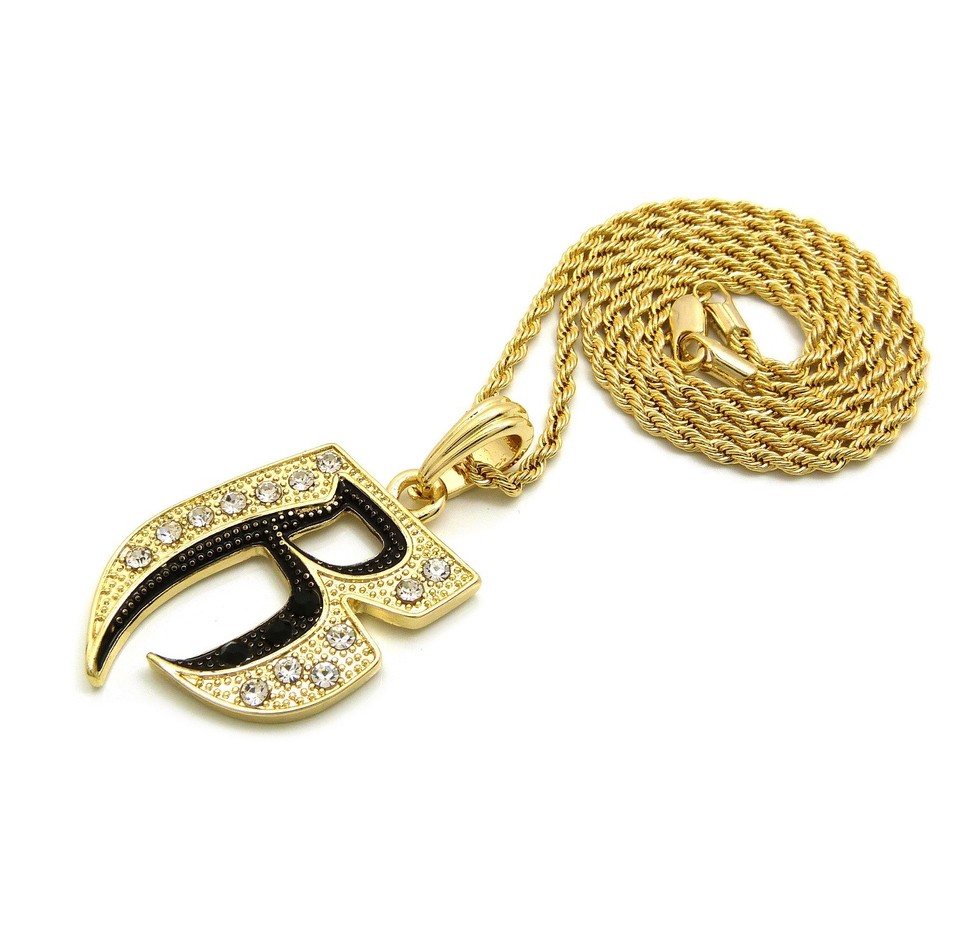 NEW 'R' RUFF RYDERS PENDANT & 24" VARIOUS CHAINS HIP HOP NECKLACES ...