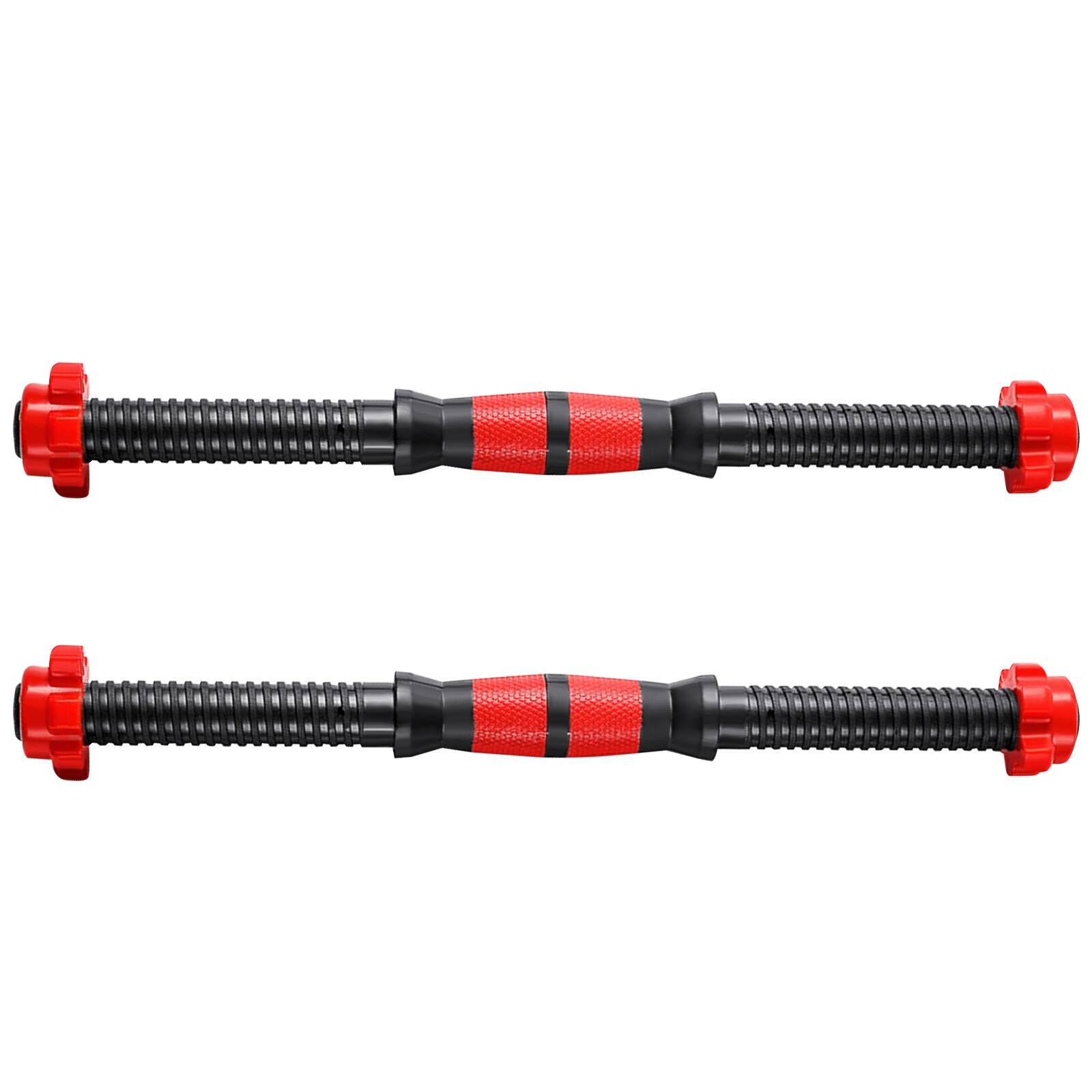 2PCs Threaded Dumbbell Handles w/Spinlocks Fit 1 inch Standard Weight ...