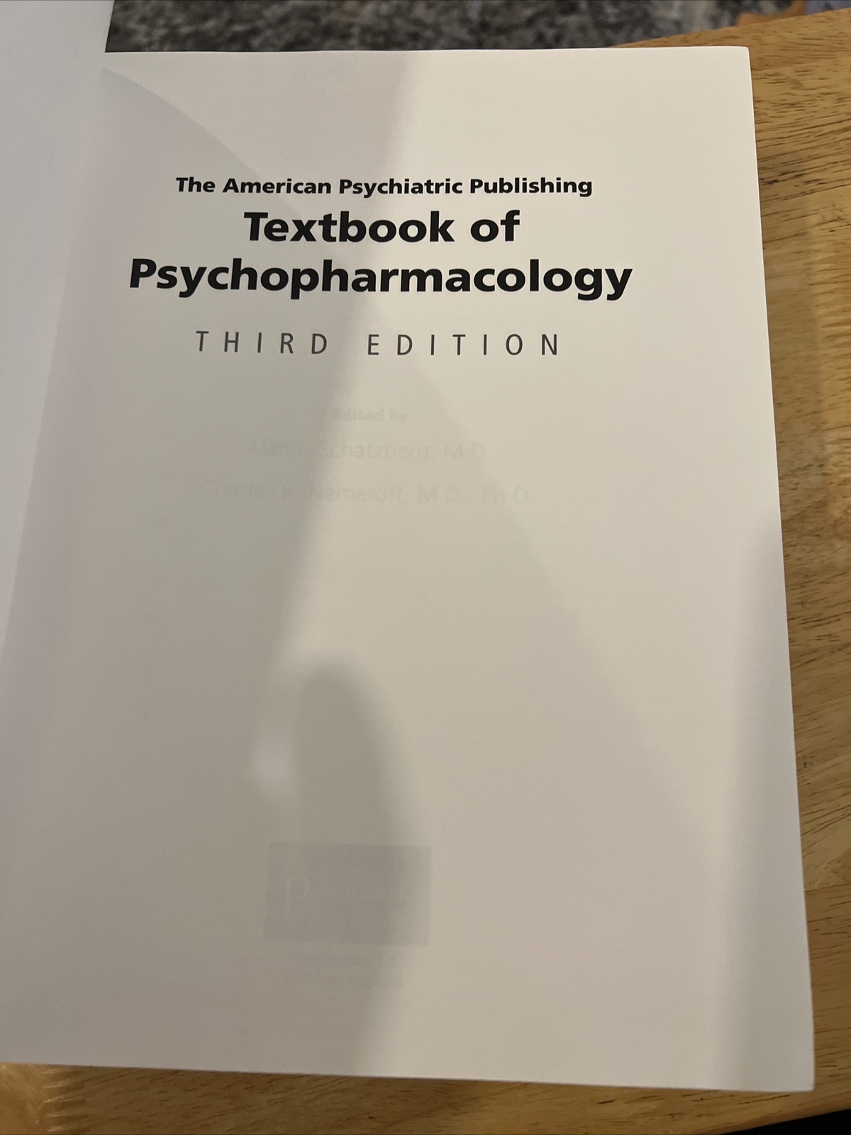 The American Psychiatric Publishing Textbook of Psychopharmacology New ...
