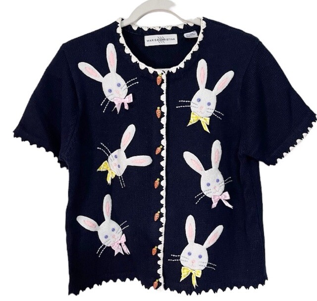 Marisa Christina Easter Bunny Rabbit Cardigan Sweater… - Gem
