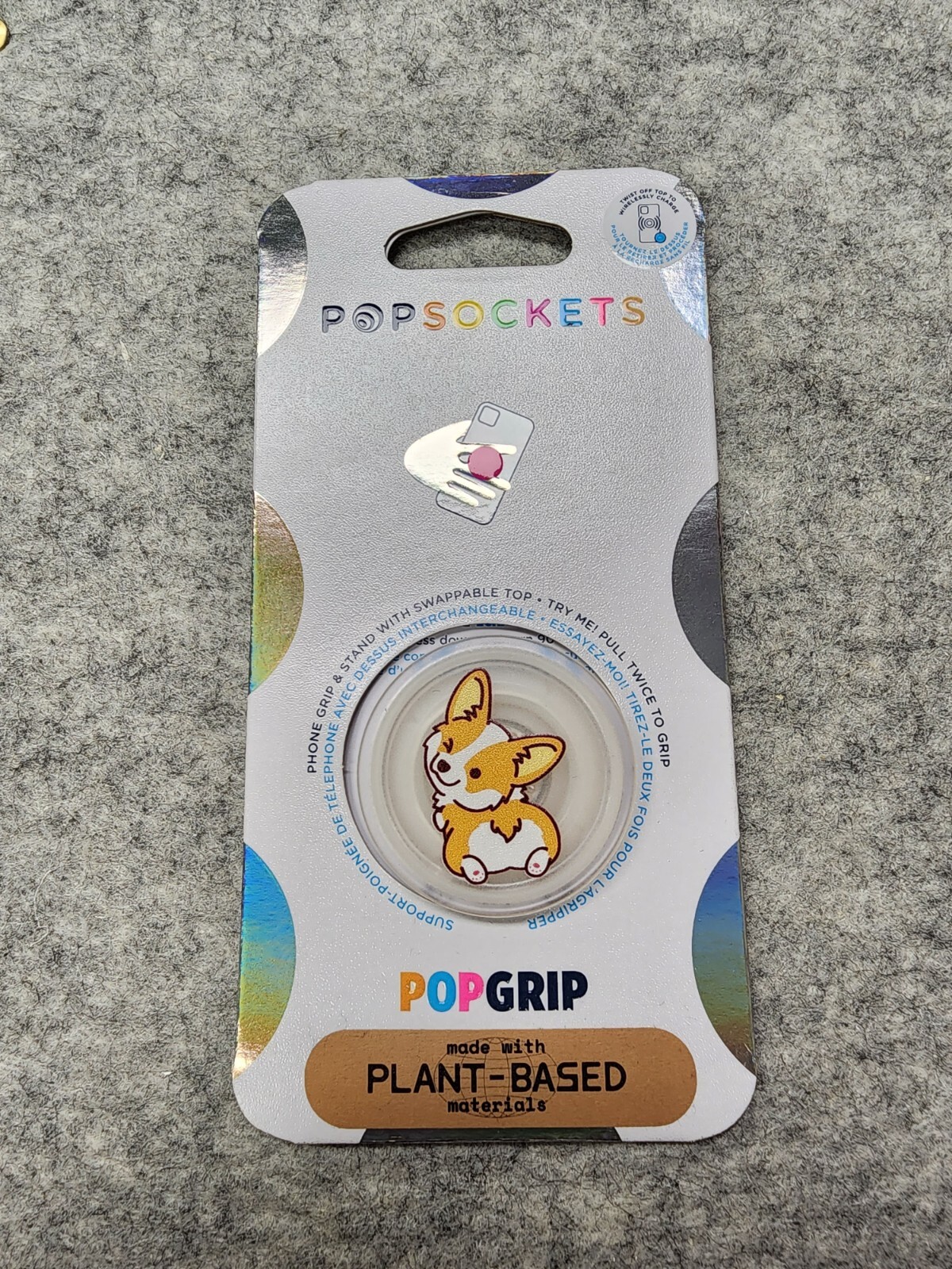 Translucent Cheeky Corgi Popsockets Single Grip & Stand Phones Tablet ...