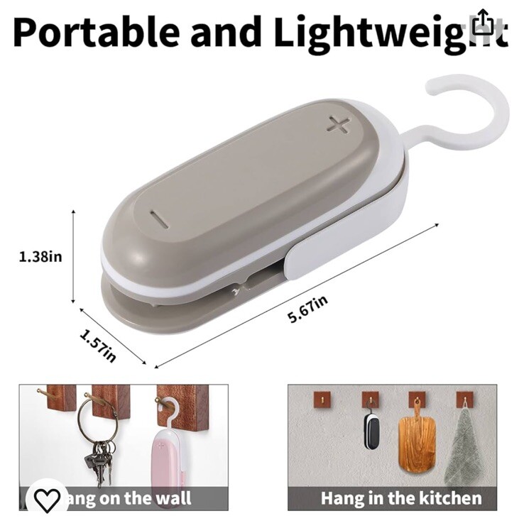 Handheld Mini Sealer, Sealing Machine Portable Sealer With Vacuum And ...