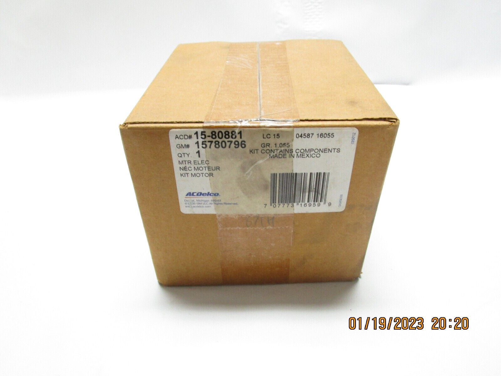 Engine Cooling Fan Motor ACDelco 15-80881 for sale online | eBay