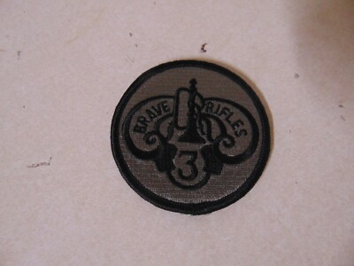 MILITARY PATCH ARMY HOOK AND LOOP DARKER 3RD ACR BRAVE RIFLES ARMORED ...