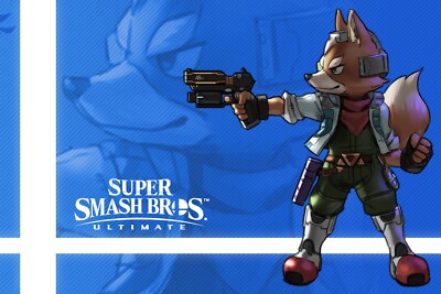 Super Smash Bros Fox Poster Wall Art Home Decor Photo Prints 16x24 ...