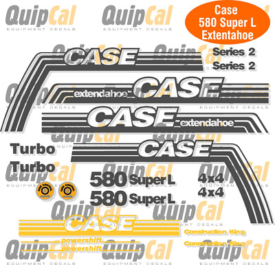 Case 580 Super L Decal Set. Decals for all models of CASE CONSTRUCTION ...