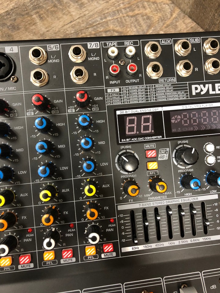 Pyle PRO PMXU88BT 8 Channel Studio Mixer w/ Power Cord NICE! Free ...