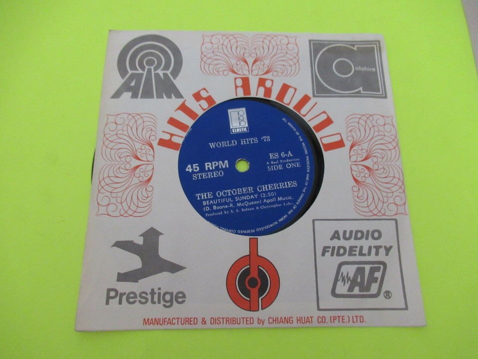 THE OCTOBER CHERRIES ( WORLD HITS 73 ) BEAUTIFUL SUNDAY / HELLO-A 45 7 ...