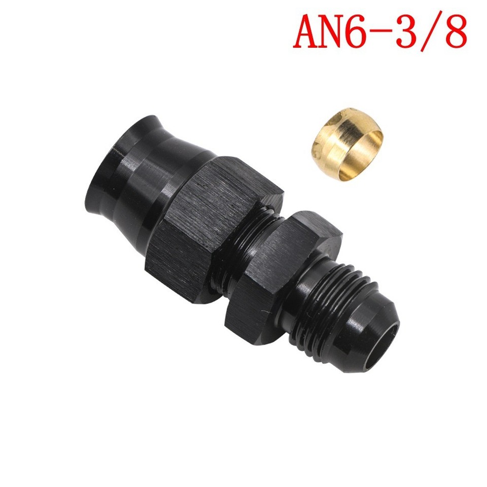 2*Alloy 5/16" 3/8" Tube To AN6 Male Adapter Fitting with Brass Ferrule ...