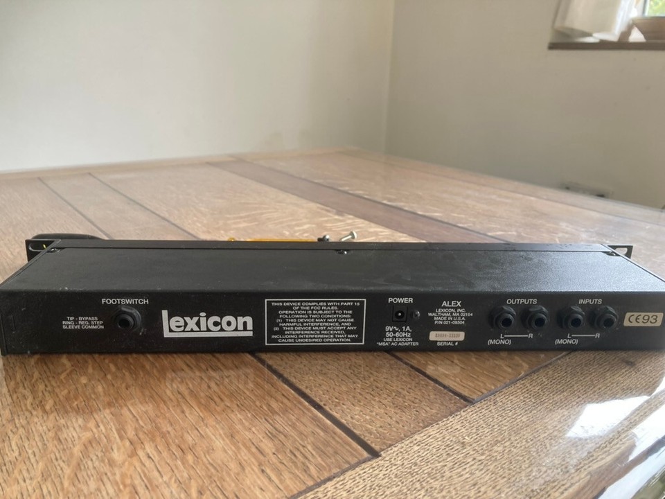 Lexicon Alex Reverb Rack Digital Effects Processor 1U, Working | eBay UK